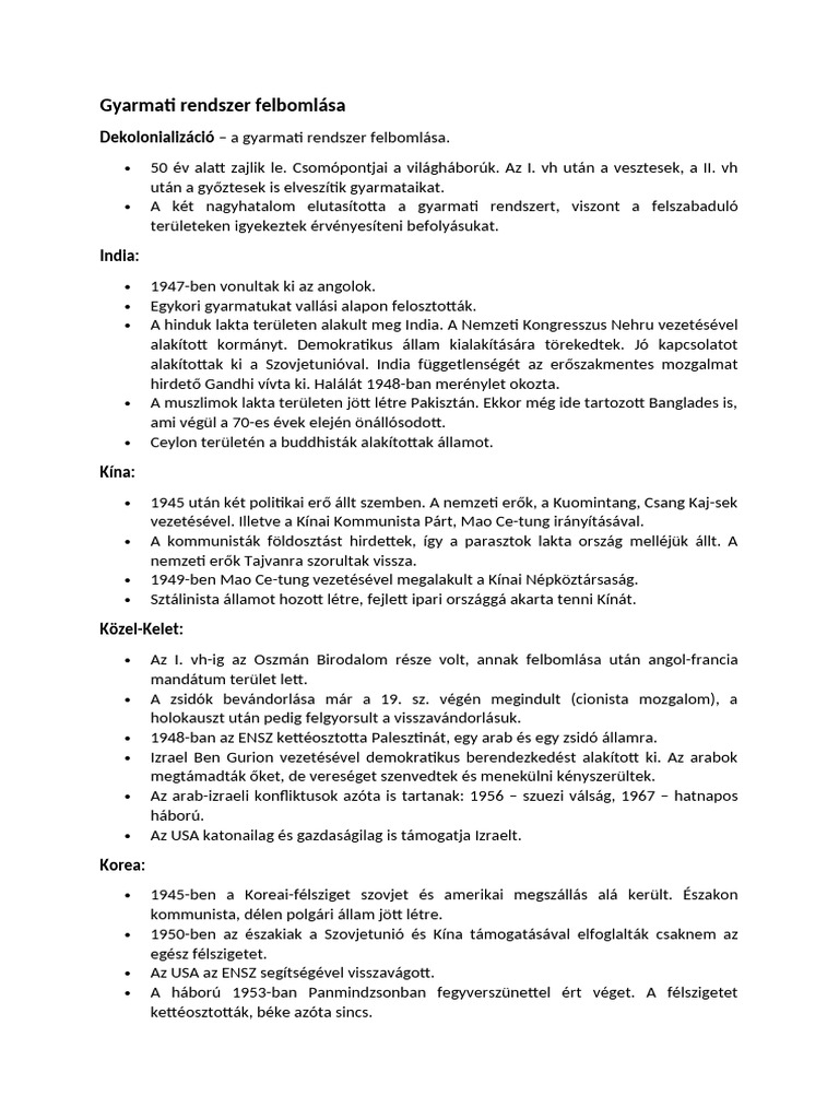 01-Gyarmati rendszer felbomlása | PDF