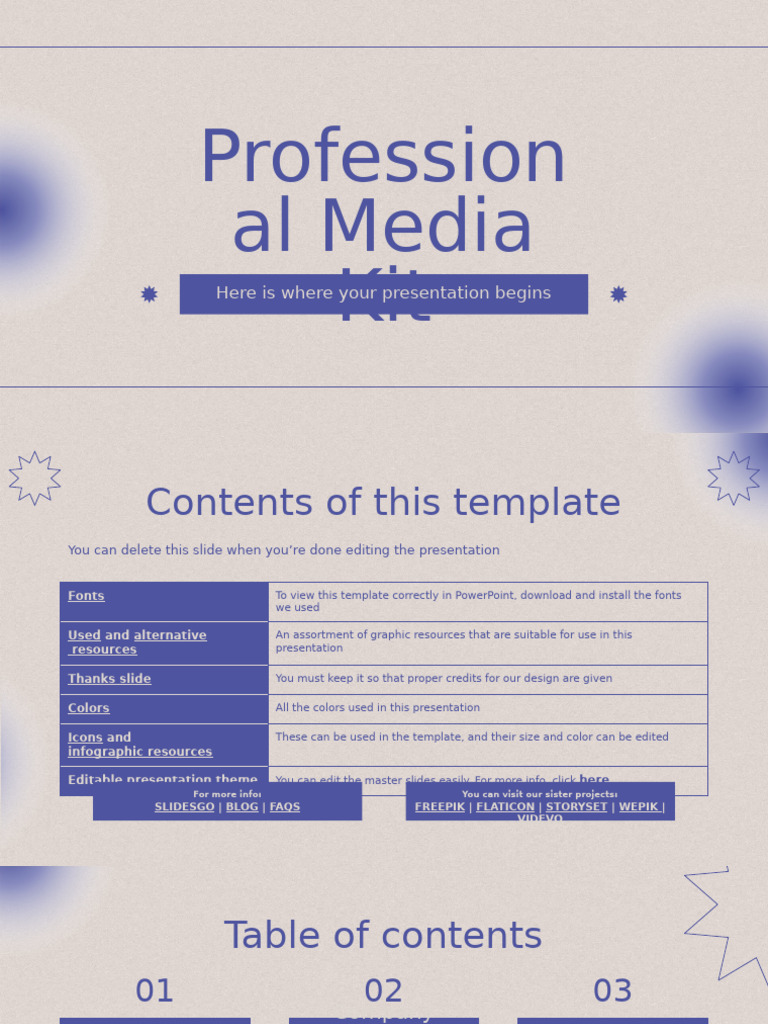 Professional Media Kit by Slidesgo | PDF | Mercury (Planet) | Planets