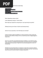 Saan Binaril Si Jose Rizal | PDF