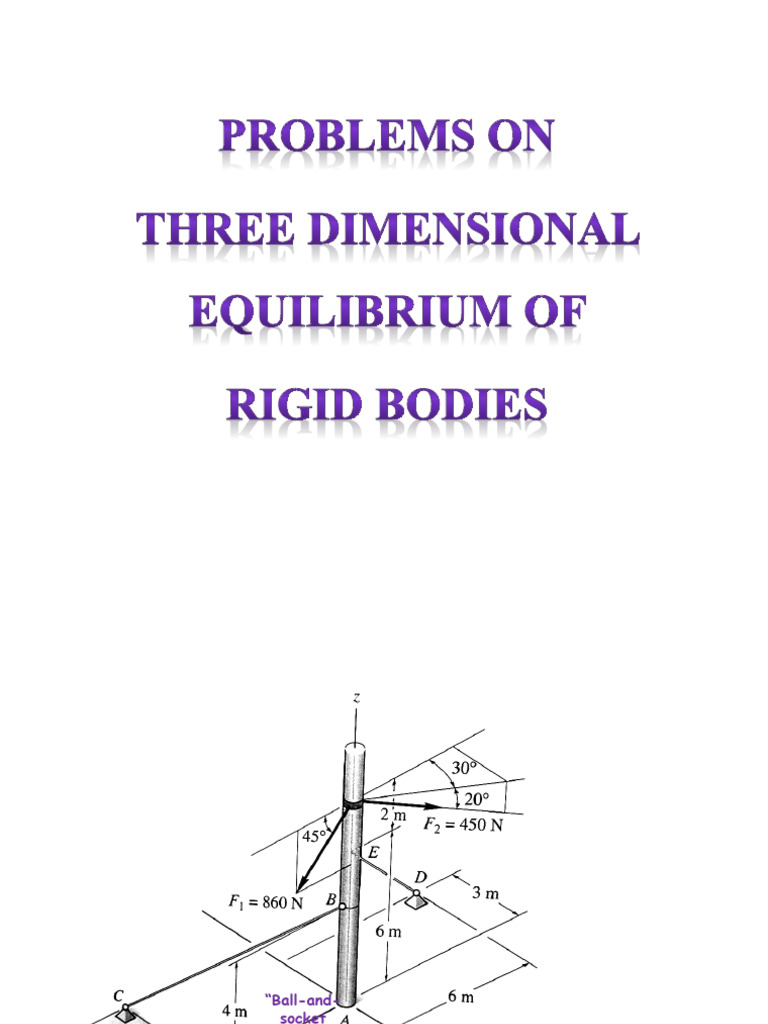 10P_Equilibrium_of_Rigid_Body3D_Problems(1) | PDF | Force | Physics