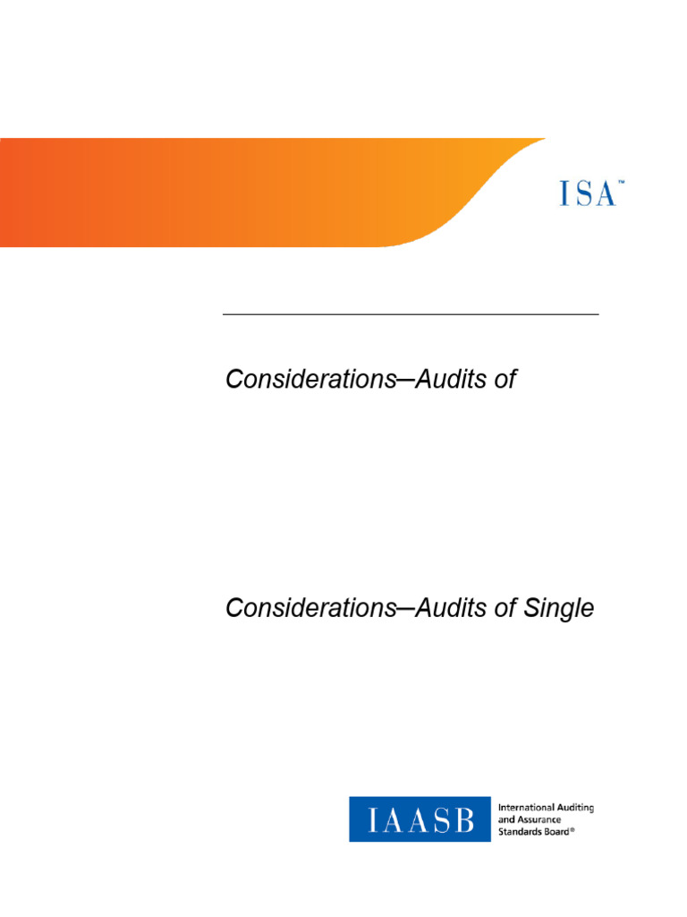 IAASB Basis For Conclusions ISA 800 Revised and ISA 805 Revised - 0 ...
