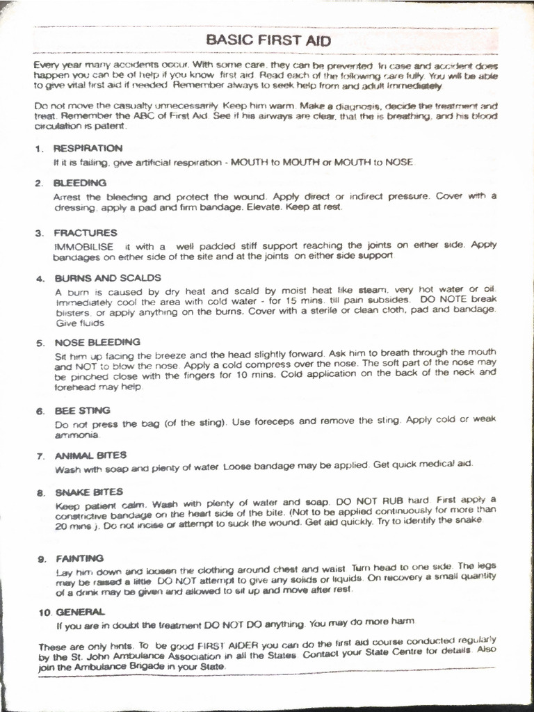 basic first aid | PDF