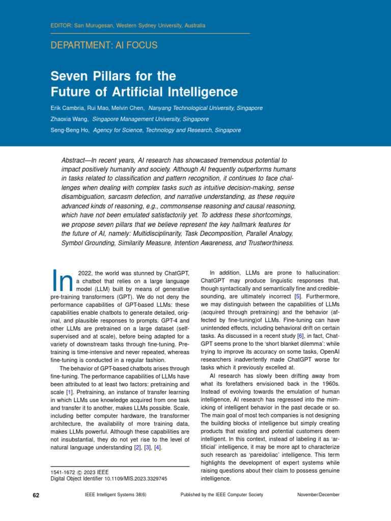 Seven Pillars For The Future of Artificial Intelligence | PDF | Artificial Intelligence ...