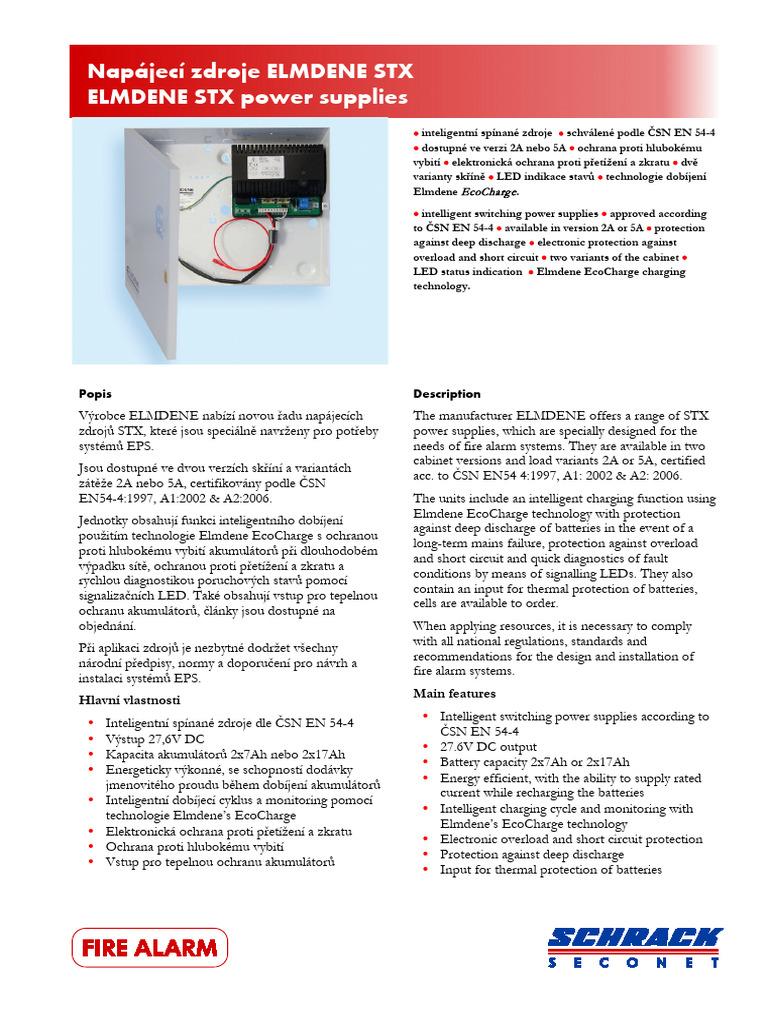 Katalogovy List - Napajeci Zdroj - B-DB-0251CS-EN - Elmdene - V1-0 | PDF