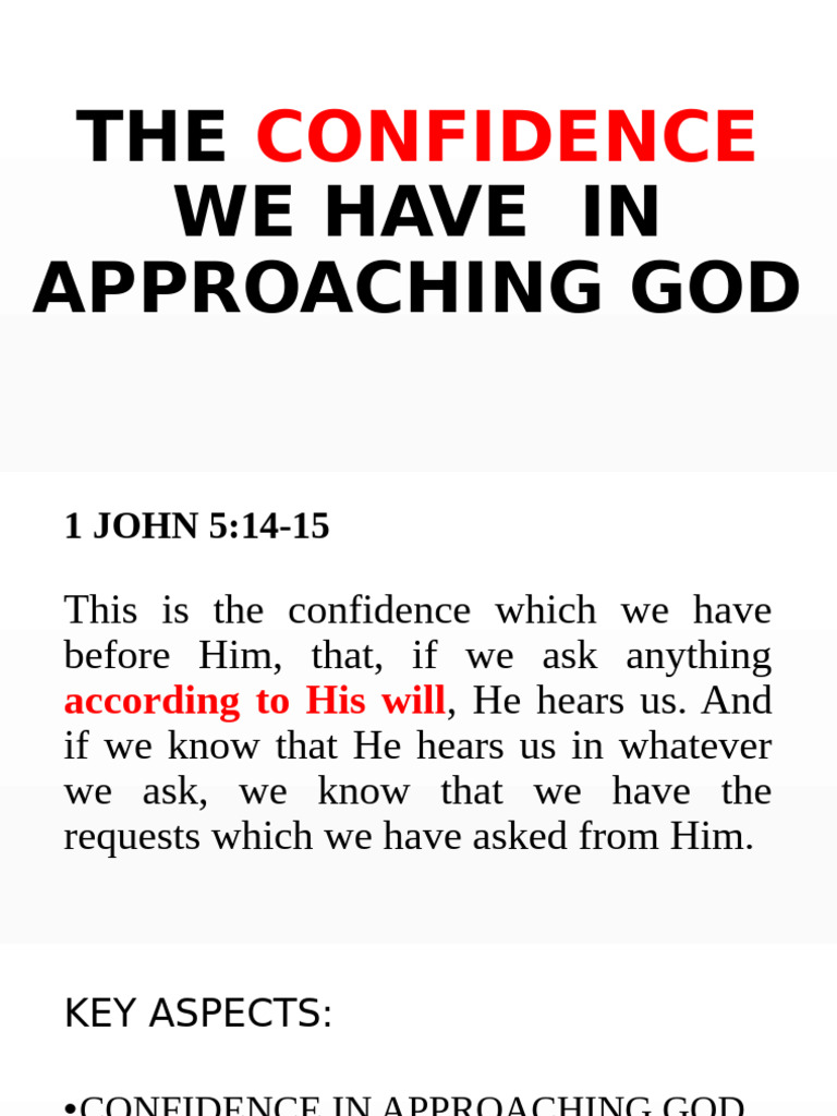Confidence in Prayer and God's Will | PDF