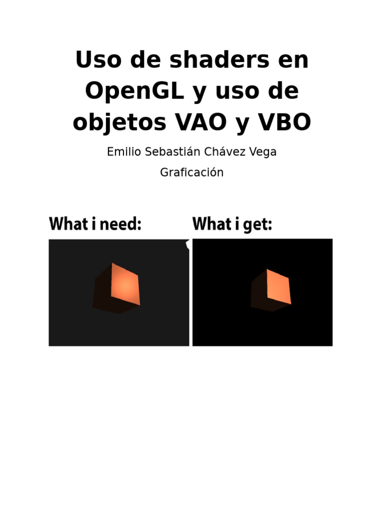Uso de Shaders en OpenGL y Uso de Objetos VAO y VBO | PDF