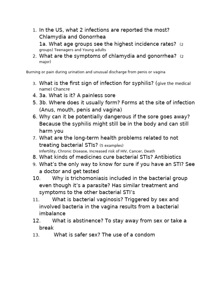 Give The Medical Name) Chancre | PDF