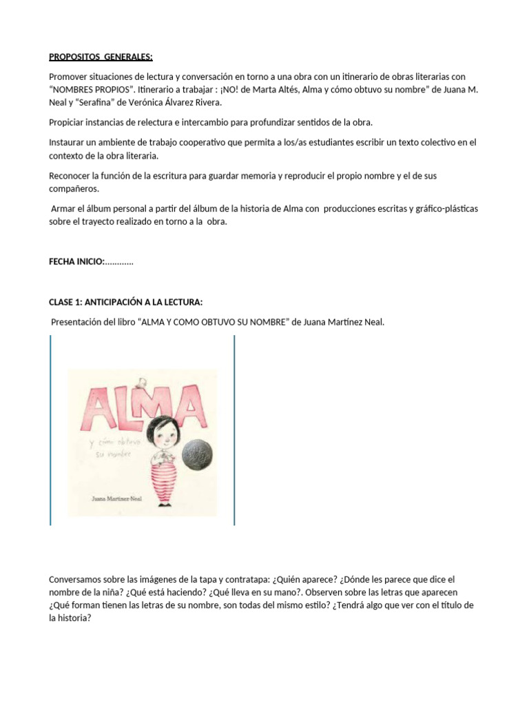 Propositos Generales Alma | PDF