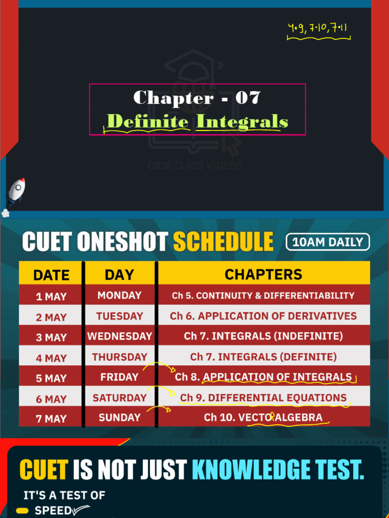 Definite Integrals PPT CUET Final Notes | PDF | Numbers | Discrete ...