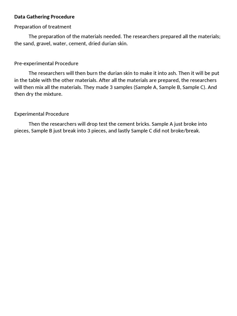 Data Gathering Procedure | PDF