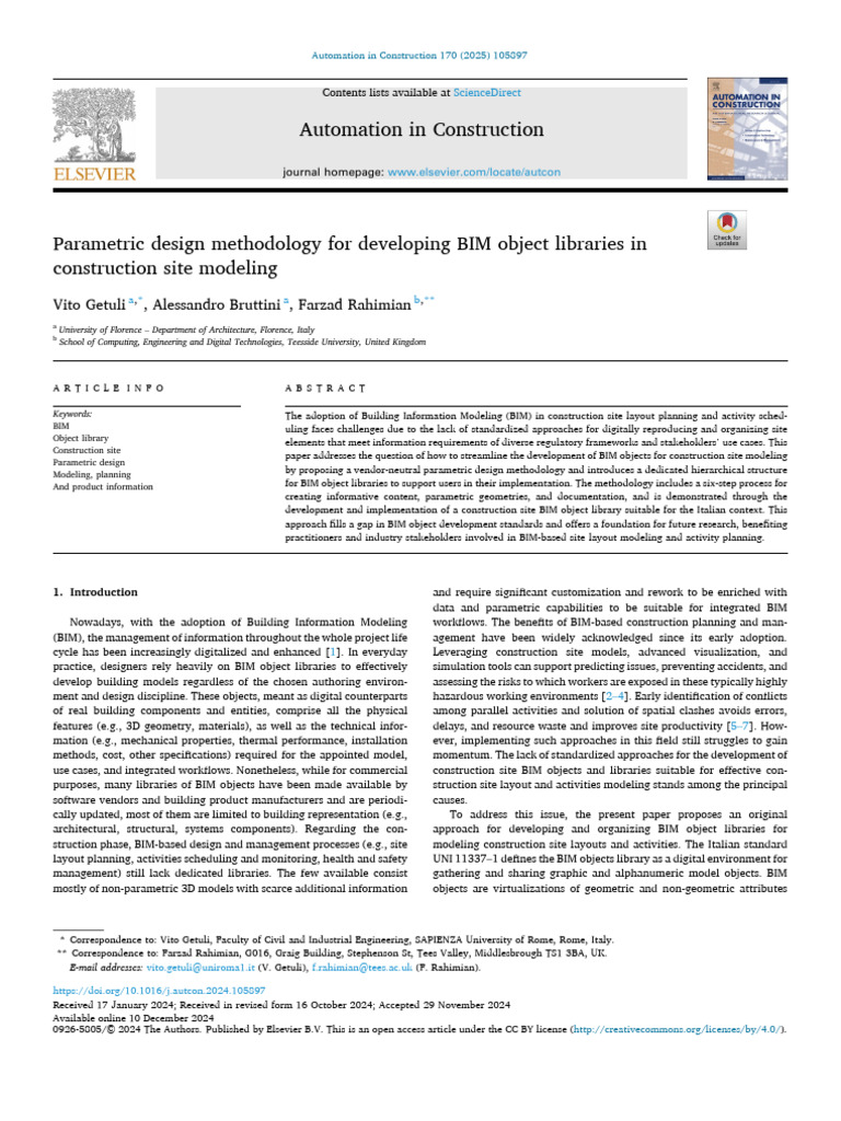 Parametric Design Methodology For Developing BIM Object - 2025 ...