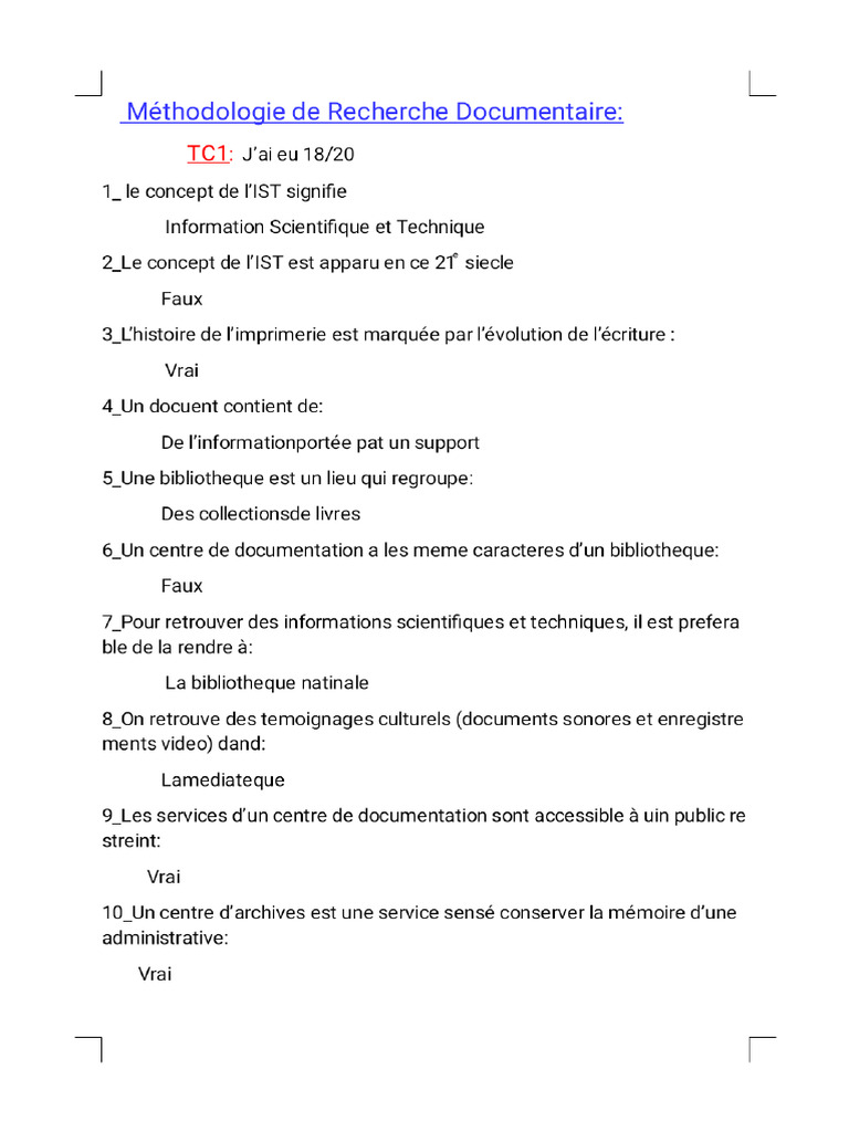 Méthodologie de Recherche Documentaire - Phoenix | PDF