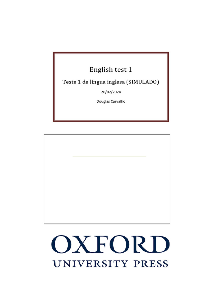English Test - Semester 1 | PDF | Linguistics | Syntax