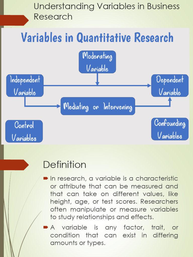Variables in Business Research | PDF | Dependent And Independent Variables | Job Satisfaction