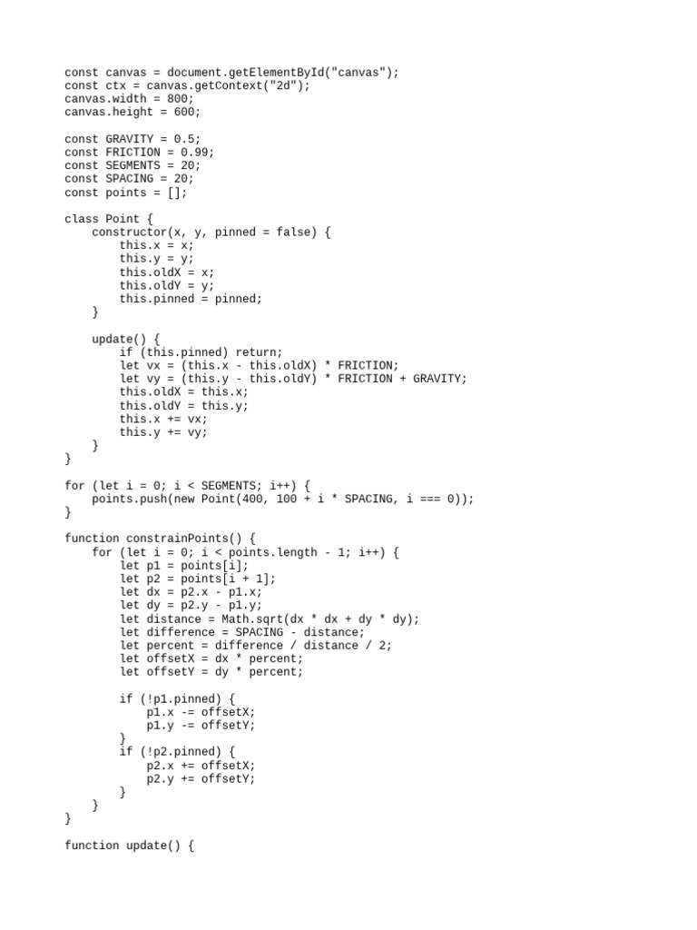 JavaScript Canvas Animation Code | PDF