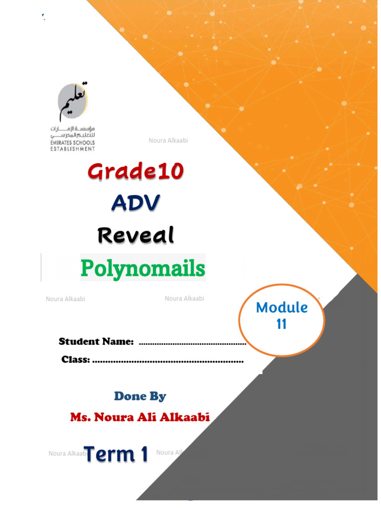 Math Notebook 10ADV Term1 Mariam Bint Sultan School 2024 2025 Compressed | PDF | Mathematical ...