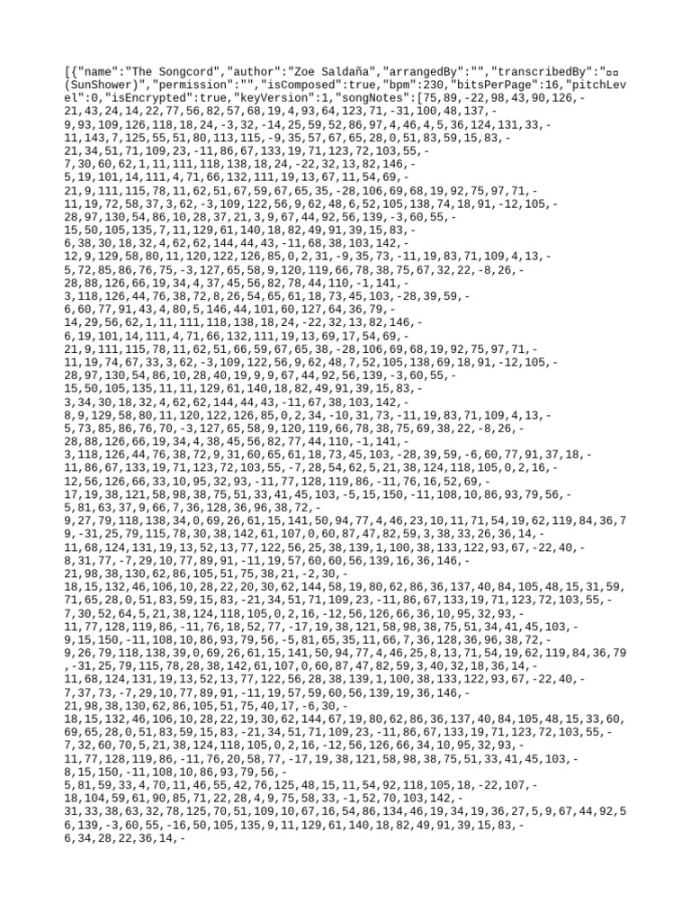 Partition de "The Songcord" | PDF