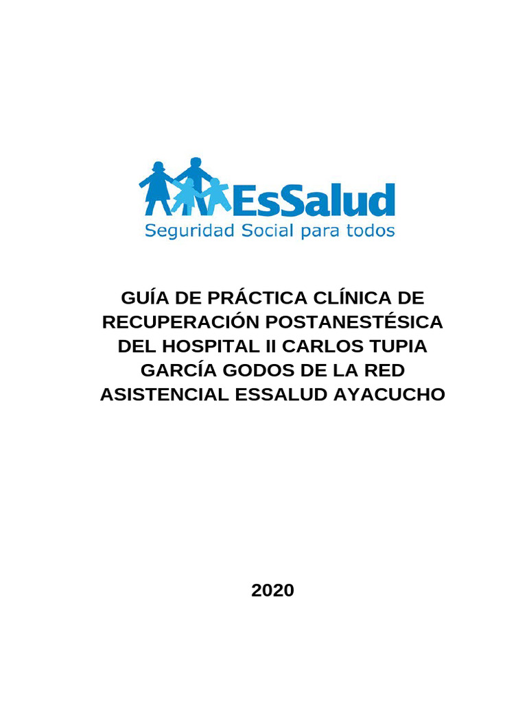 Guía sobre la URPA en Hospitales | PDF | Anestesia | Hospital