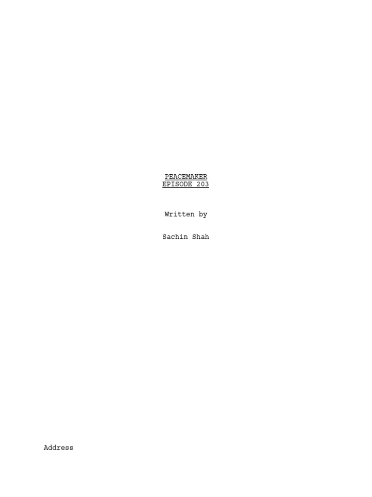 Peacemaker Spec Outline | PDF