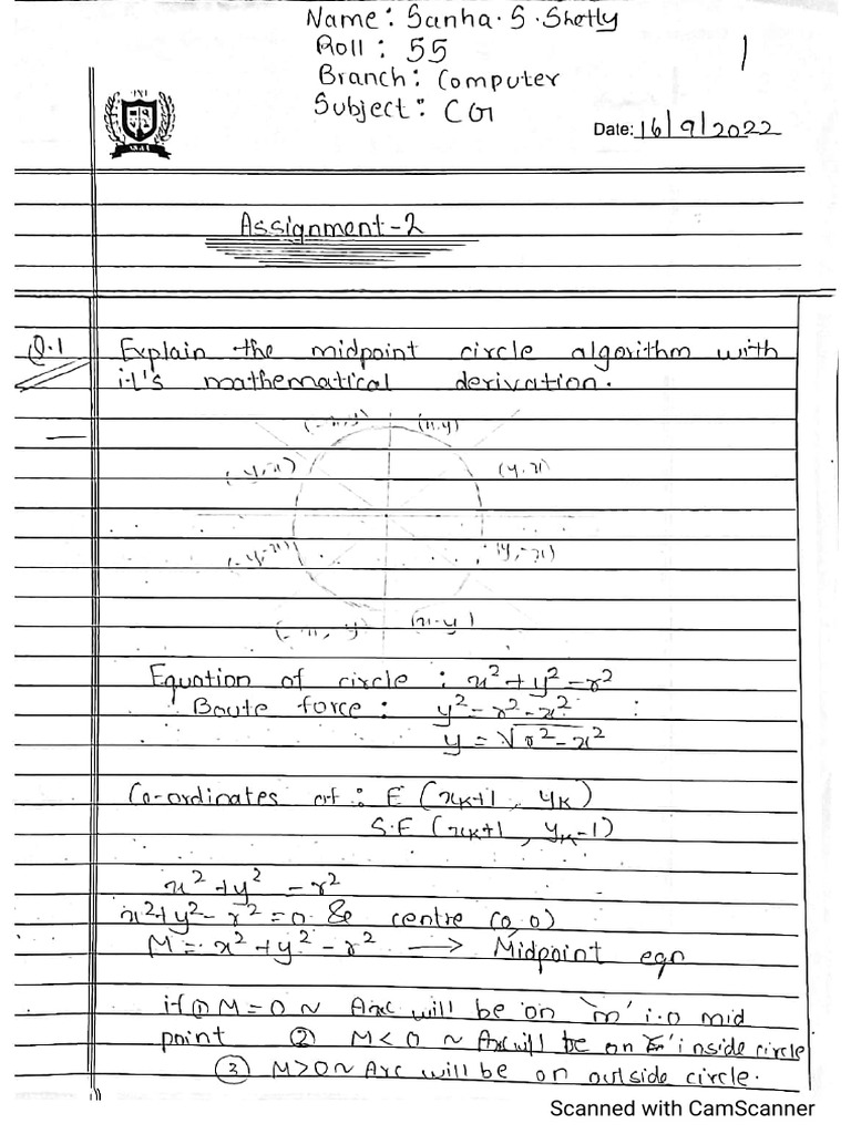 CG Assignment 2 (Ce 55) | PDF