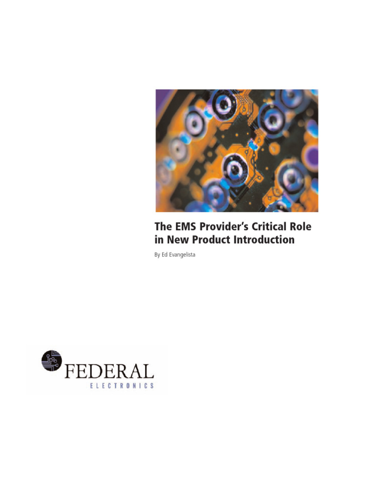 Federal Electronics NPI Whitepaper | PDF | Supply Chain | Pricing