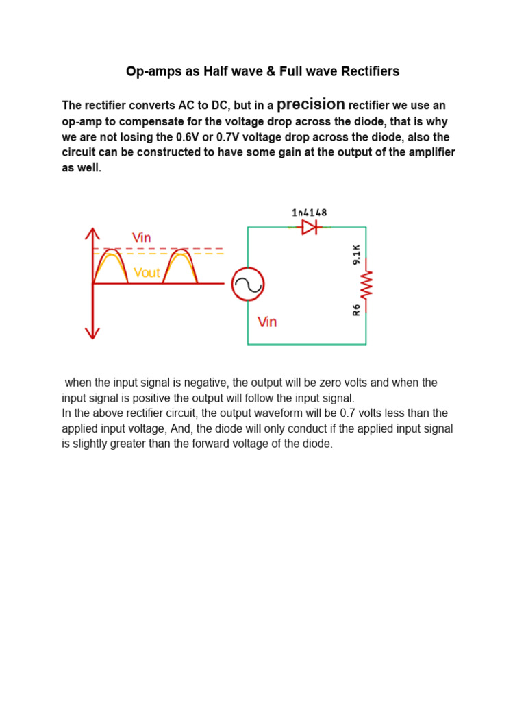 SCCD - Precision Rectifiers Using Op - Amp | PDF | Operational Amplifier | Detector (Radio)