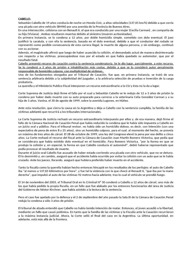 RESUMEN DE Fallos Derecho Transito Argentina | PDF | ruido | Queja