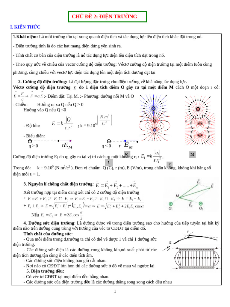 Chu de 2. Dien Truong | PDF