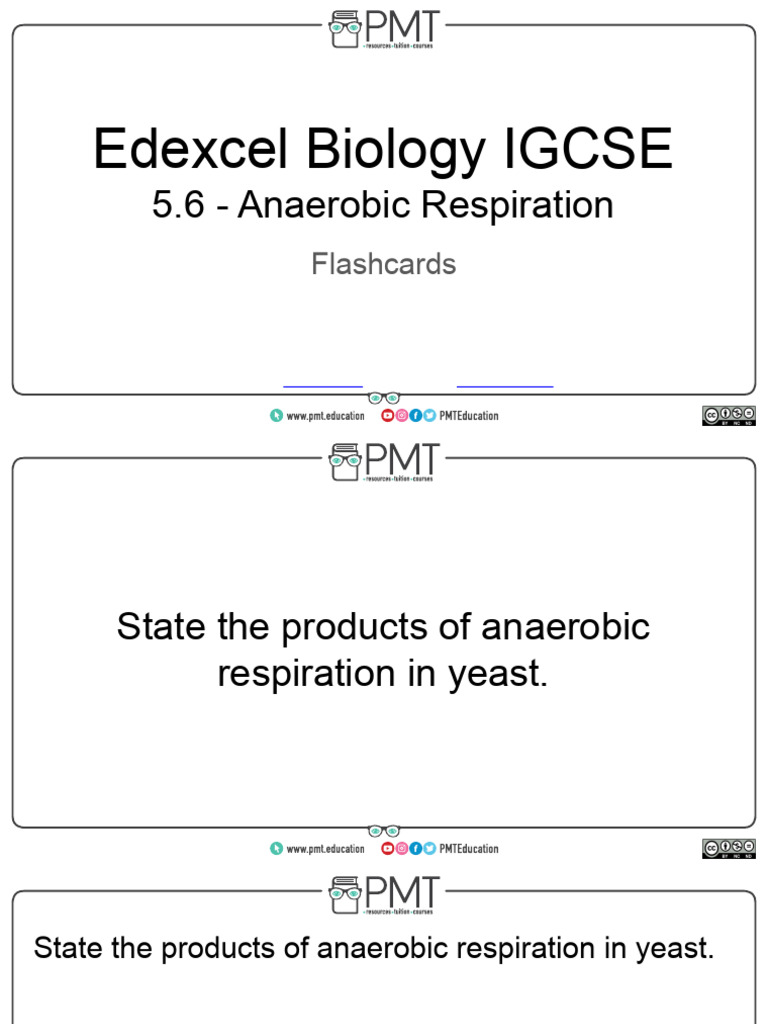 Flashcards - Anaerobic Respiration - Edexcel Biology IGCSE | PDF ...