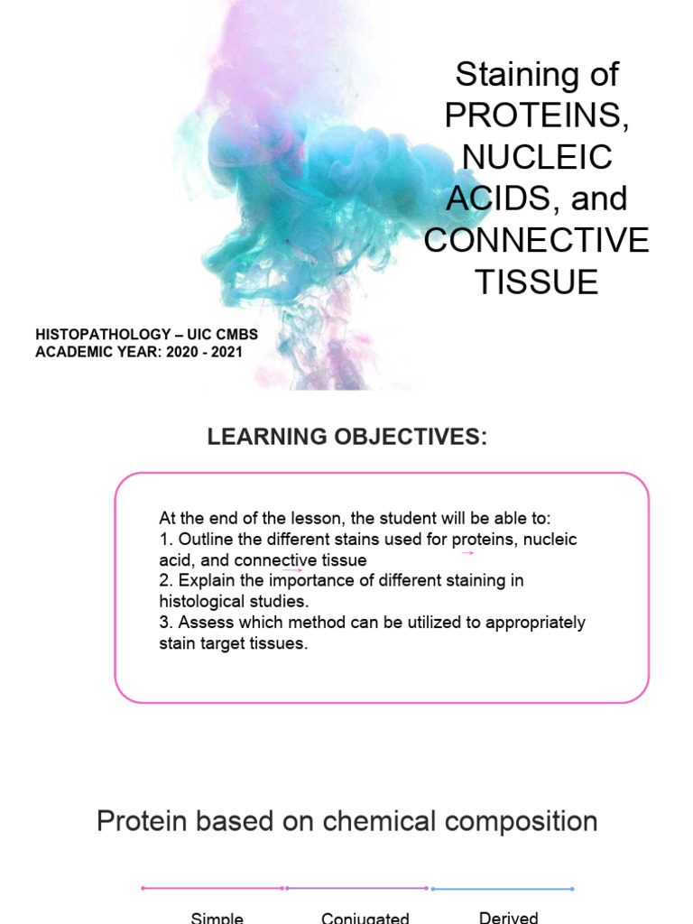 6 Staining_Proteins, Nucleic Acid & Connective Tissue | PDF | Staining ...
