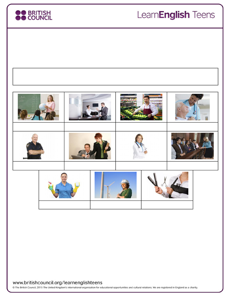 Jobs Vocabulary Exercises | PDF