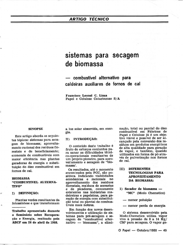 1988 Secagem Biomassa | PDF