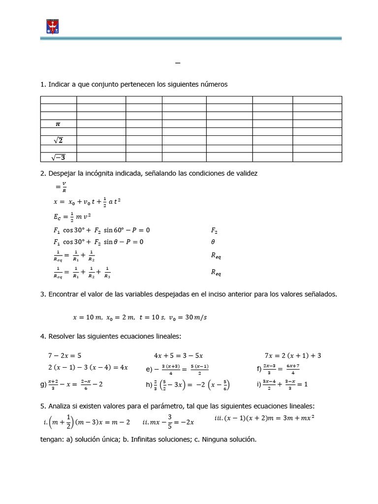 Tp1 2024 | PDF | Ecuaciones | Conceptos matemáticos