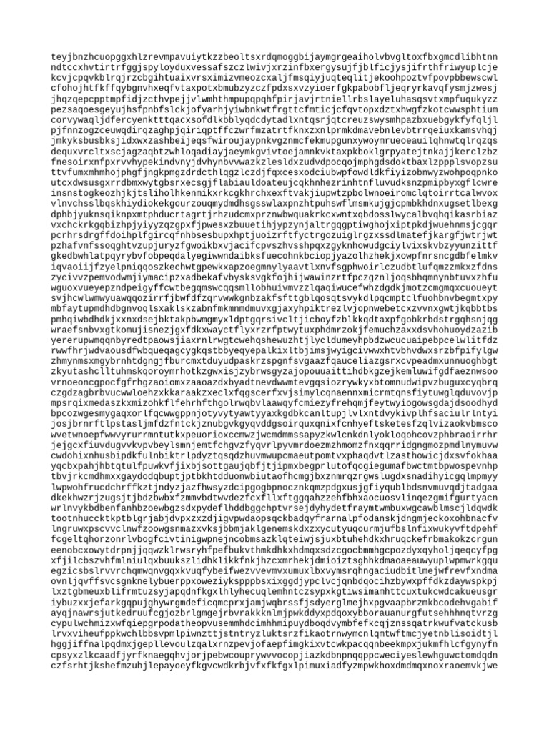 Random Character String Document | PDF