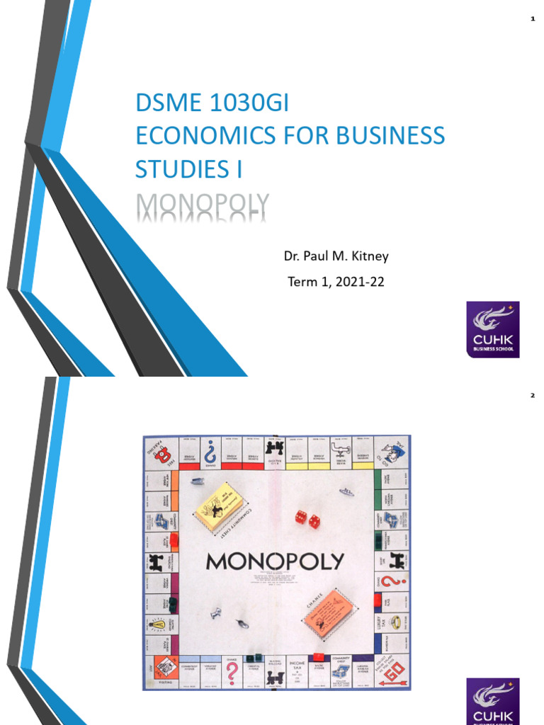 Lecture 11 Monopoly 2021 | PDF | Monopoly | Profit (Economics)