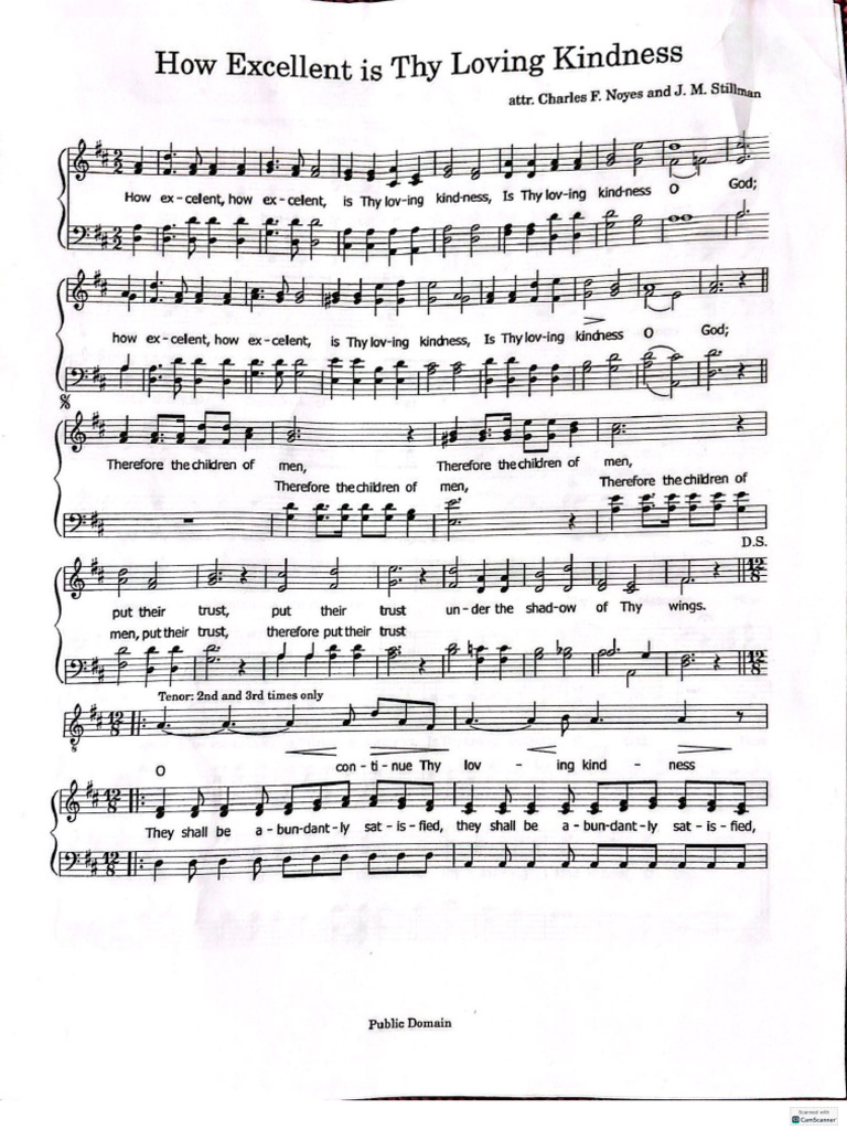 How Excellent Is Thy Loving Kindness | PDF