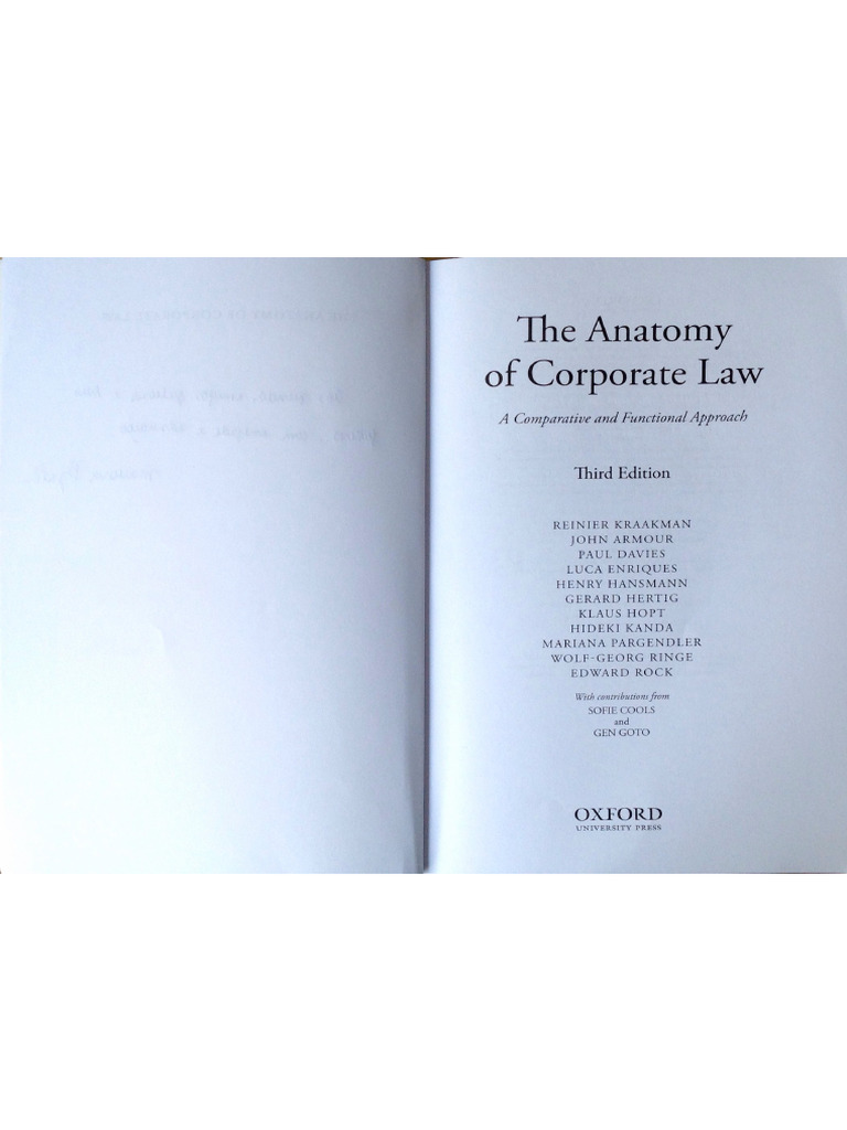 ARMOUR, John; HANSMANN, Henry; KRAAKMAN, Reiner; PARGENDLER, Mariana ...