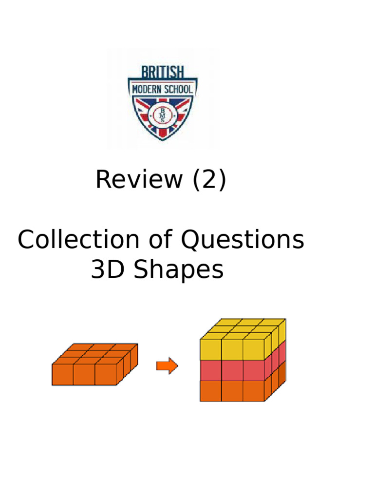 Review (2) 3D Shapes | PDF