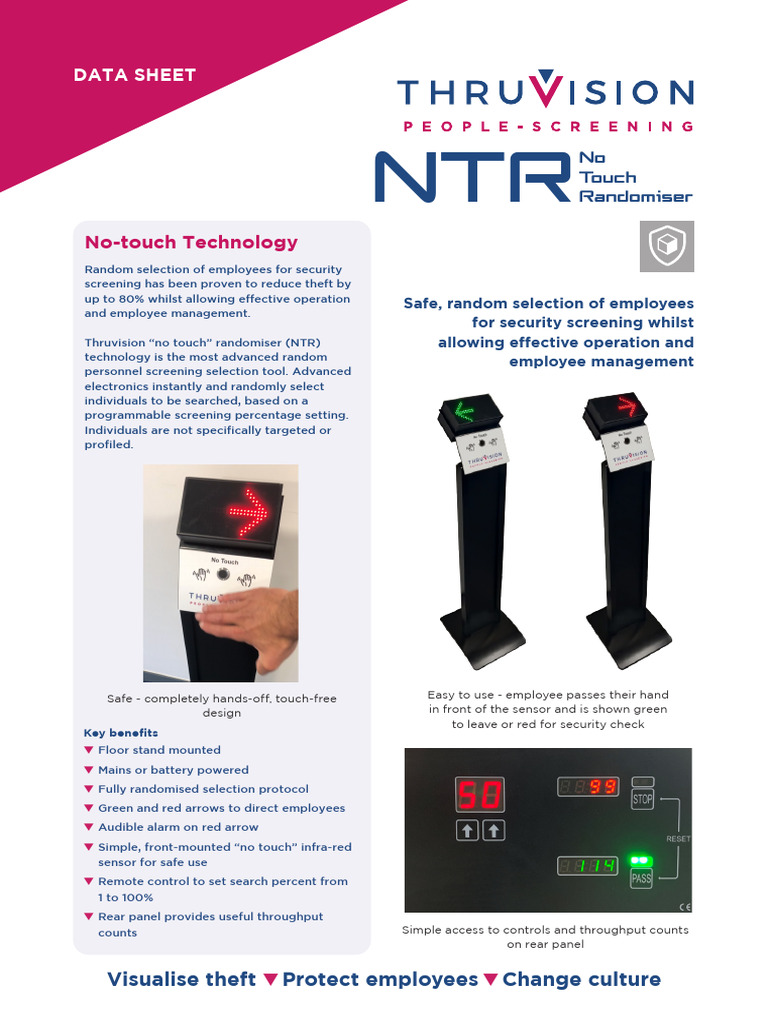 Thruvision NTR Datasheet-2105-1.1 | PDF | Battery Charger | Power Supply