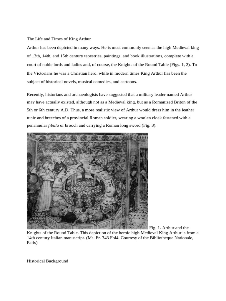 King Arthur: A Historical Timeline | PDF