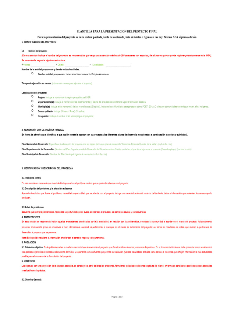 Guia Proyecto Final | PDF