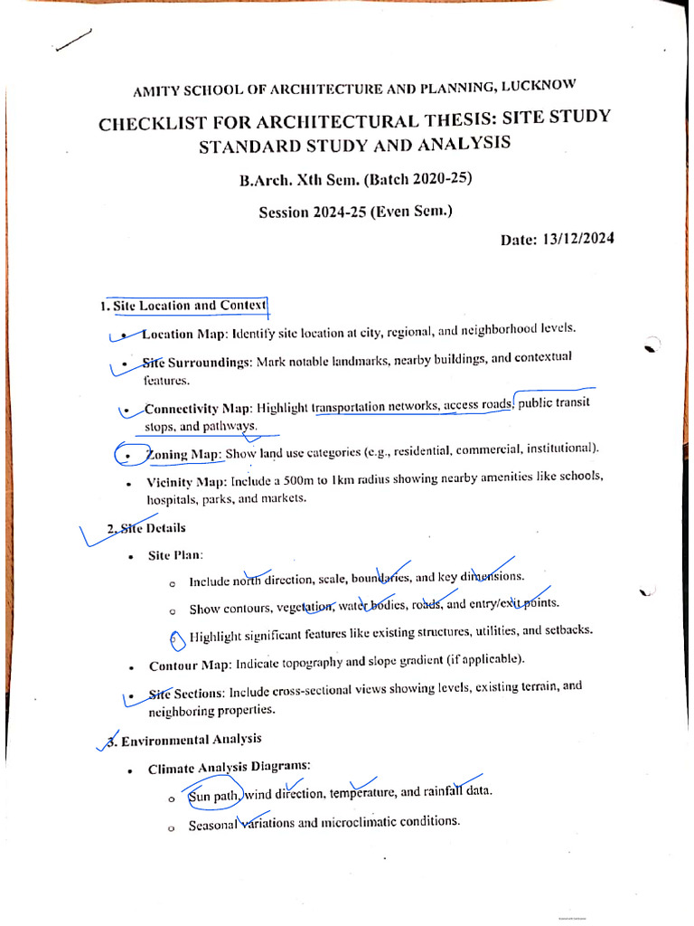 Checklist For Thesis | PDF