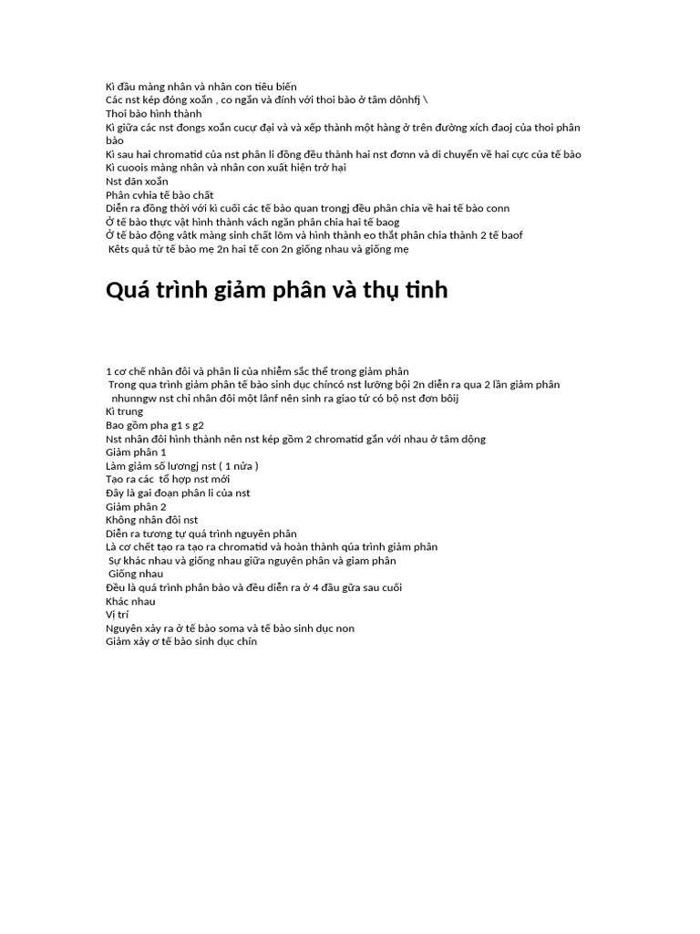 Ôn Sinh 10 gk2 | PDF
