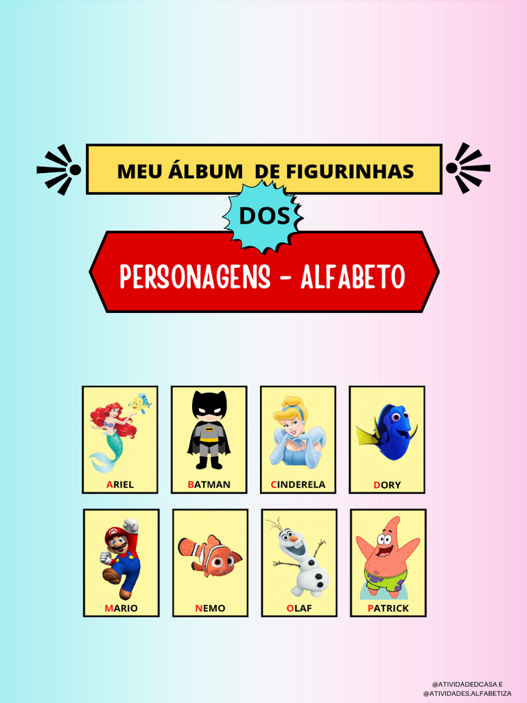 Ã LBUM DE FIGURINHAS PERSONAGENS | PDF