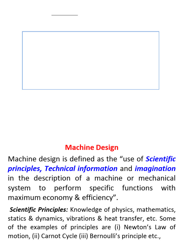 1 Fundamentals of Machine Design 21 scheme | PDF | Strength Of ...