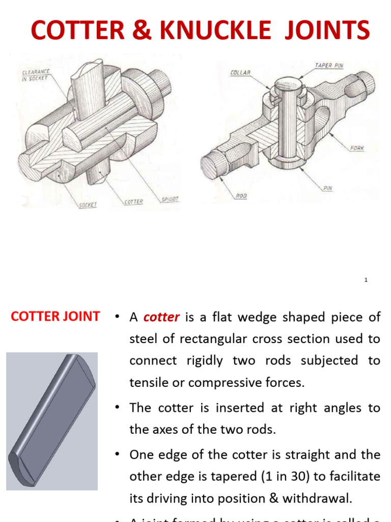 11 Cotter & Knuckle Joints | PDF | Stress (Mechanics) | Screw