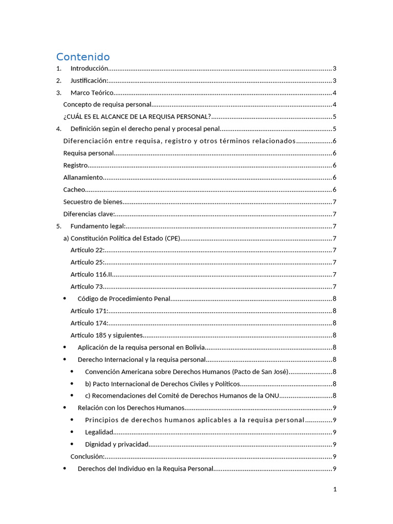 Requisa Personal | PDF | Privacidad | Debido al proceso