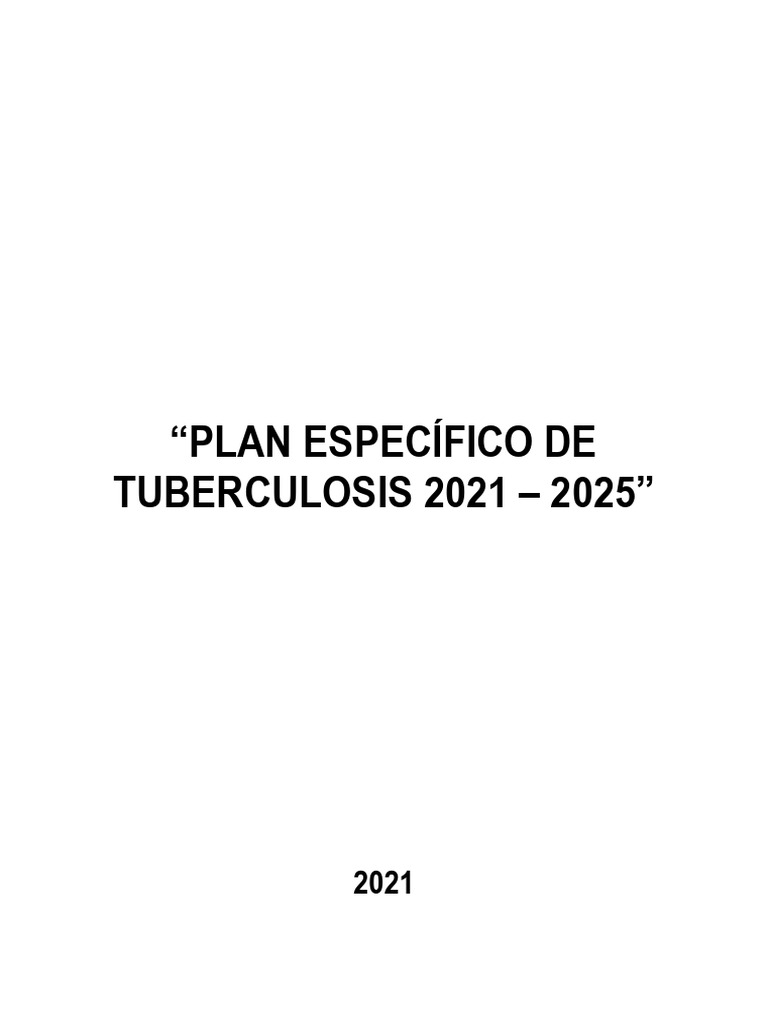 41. Plan Específico Tb (1) | PDF | Tuberculosis | Especialidades Medicas