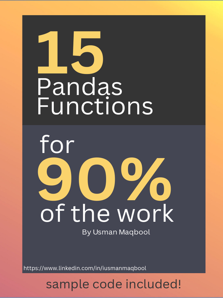 15 funciones esenciales de Pandas | PDF