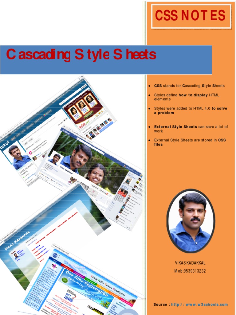 CSS Notes by Vikas Kadakkal | PDF | Cascading Style Sheets | Html Element